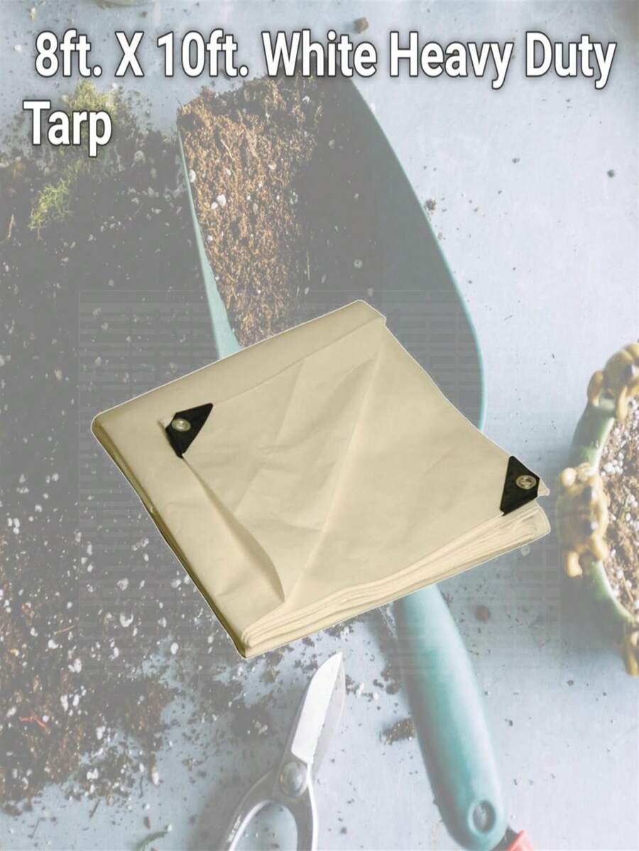 Foremost Tarp 8ft. X 10ft. White Heavy Duty Tarp 30810 | SHEIN USA