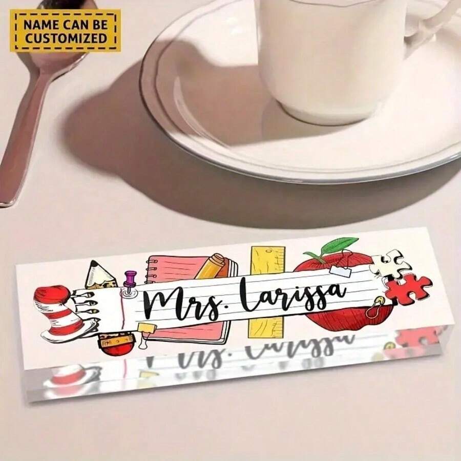 Custom Teacher Desk Sign - Personalized Name Plaque, Perfect Gift For ...