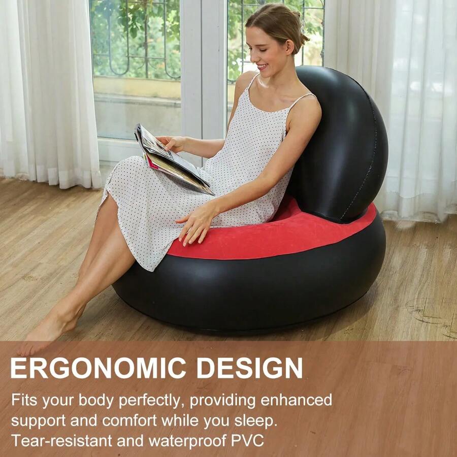 Inflatable Chairs For Adults,Blow Up Lounger Chair Inflatable Lazy Sofa,Folding Portable ...