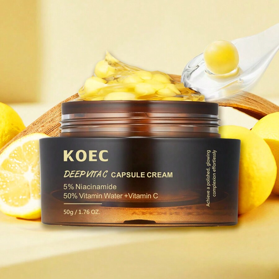 KOEC Deep Vitamin C Capsule Face Cream , Deep Nourish Face Moisturizer,Uneven Skin Tone For ...