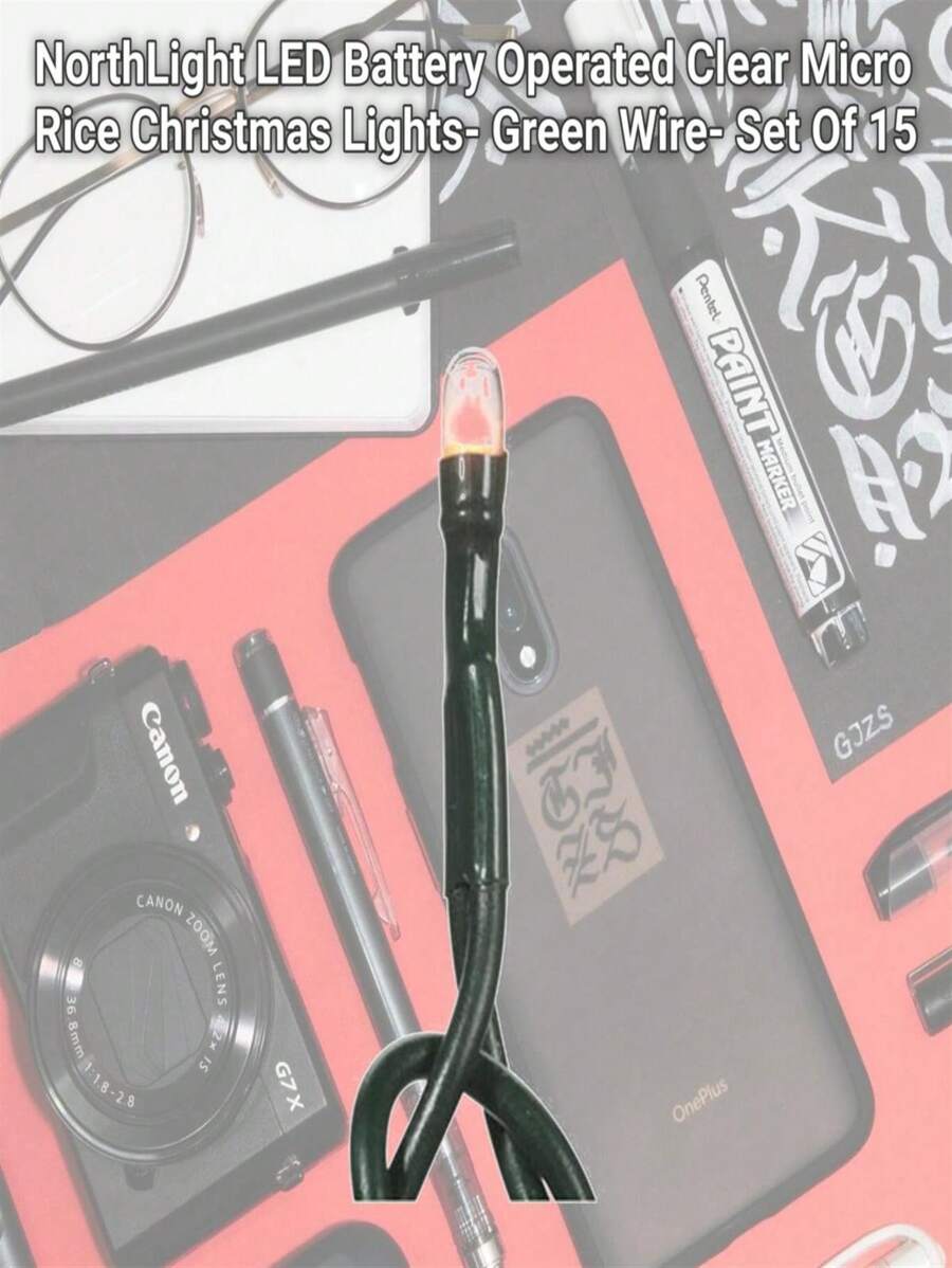 NorthLight LED Battery Operated Clear Micro Rice Christmas Lights ...