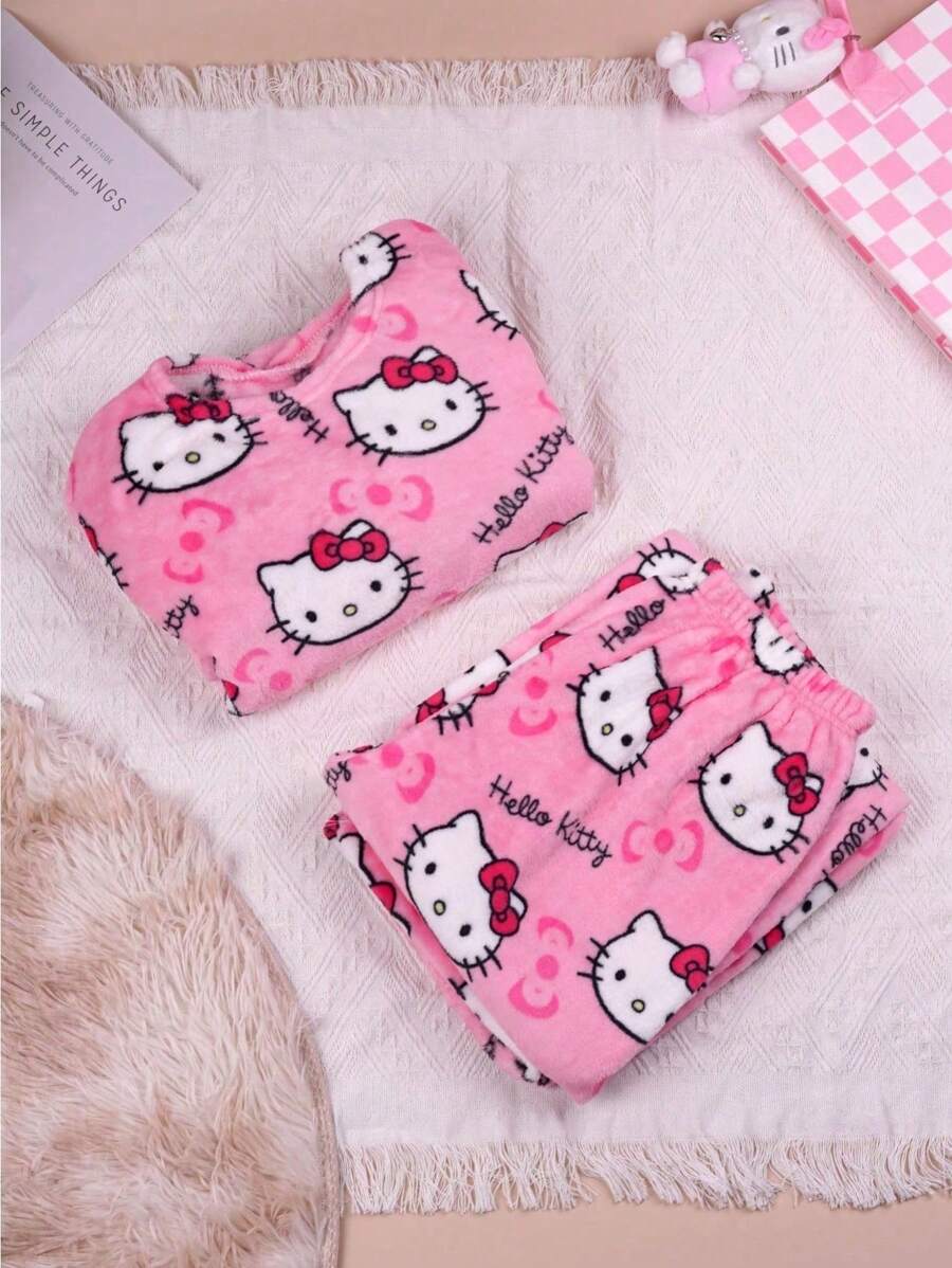 Sanrio [Authorized] Sanrio Pajamas Women'S Winter Cute Hello Kitty ...