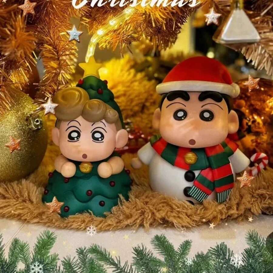 CRAYON SHINCHAN 1pc Anime Crayon Shin Chan Action Figure Christmas Tree ...