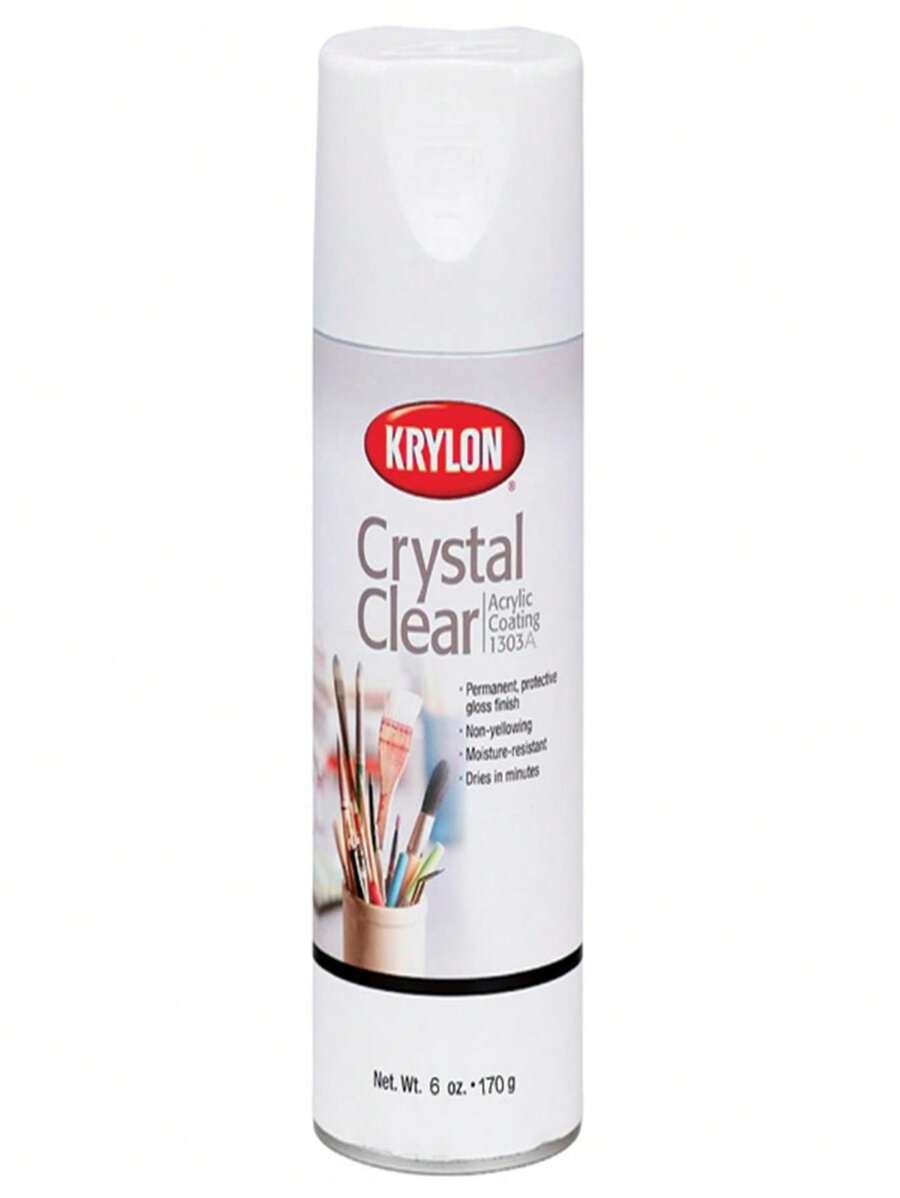 Krylon 137092 Crystal Clear Acrylic Coating Aerosol Spray-6 Ounces ...