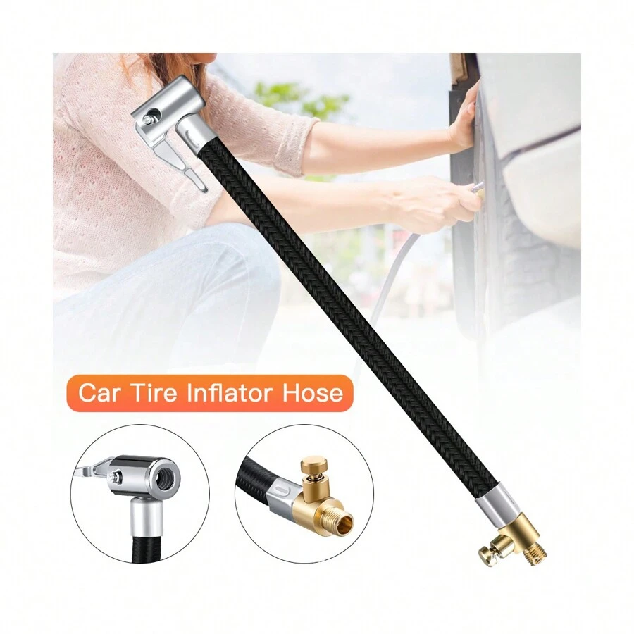 Car Mounted Quick Inflation Pump Extension Pipe Connection Hose Tire ...