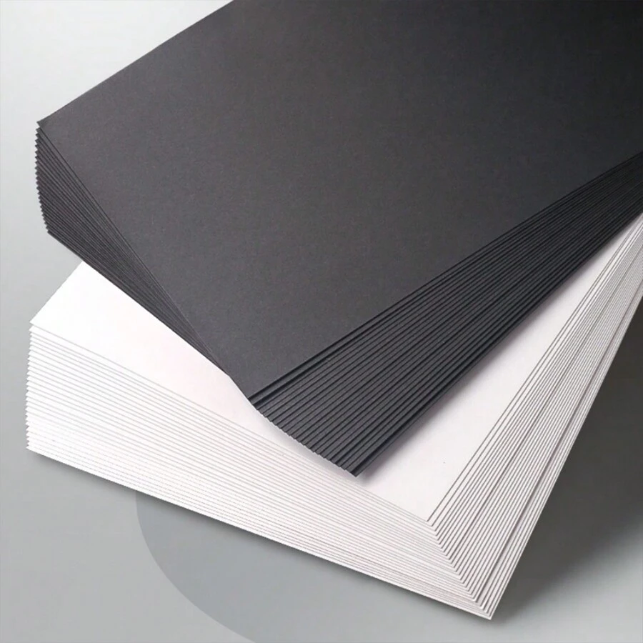 40 Sheets Black And White Cardboard Combination A4 (8.26 * 11.69 Inches ...