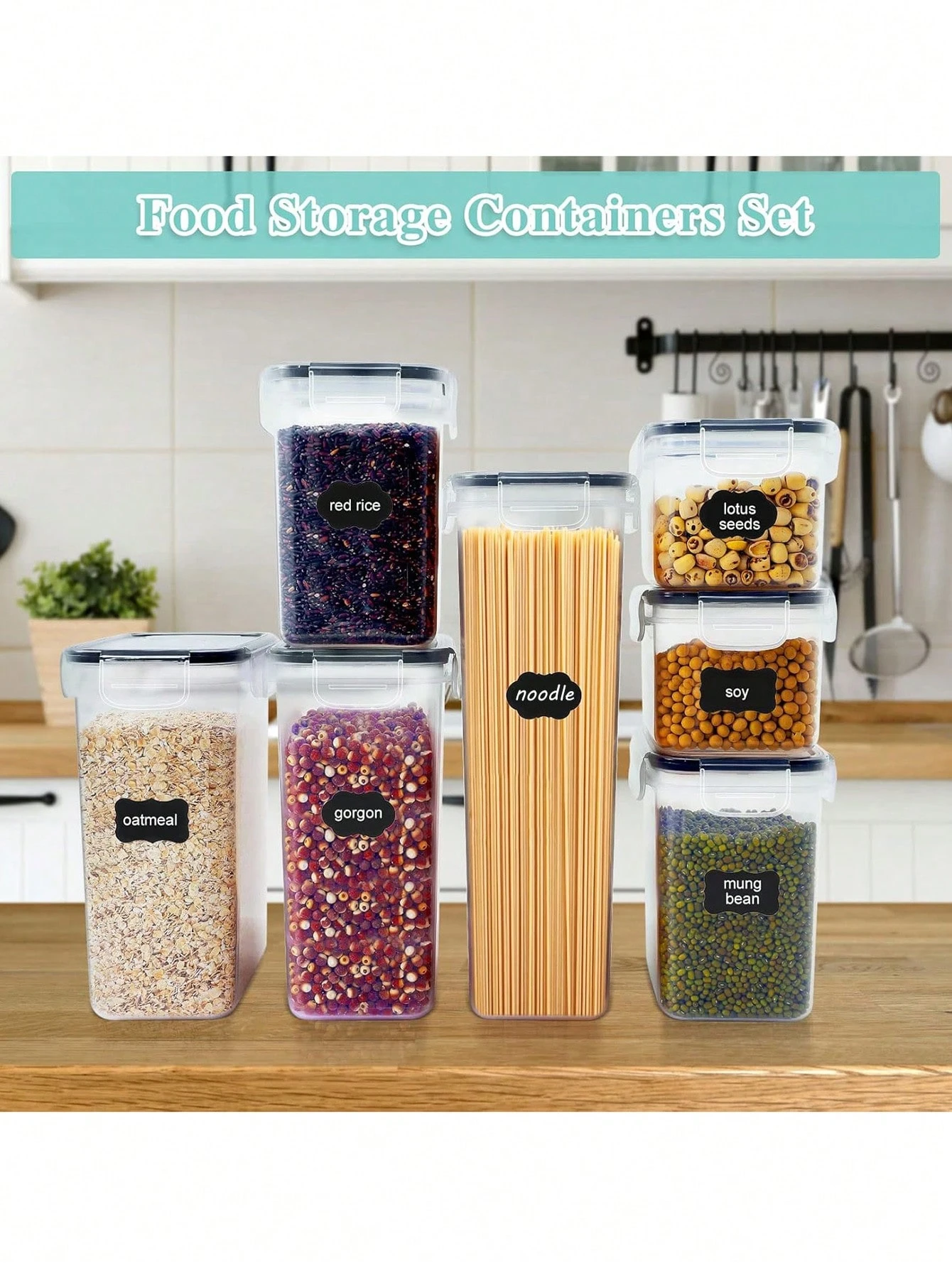3/4/6/9/10/12/15/24/30Pcs Airtight Food Storage Containers With Lids ...