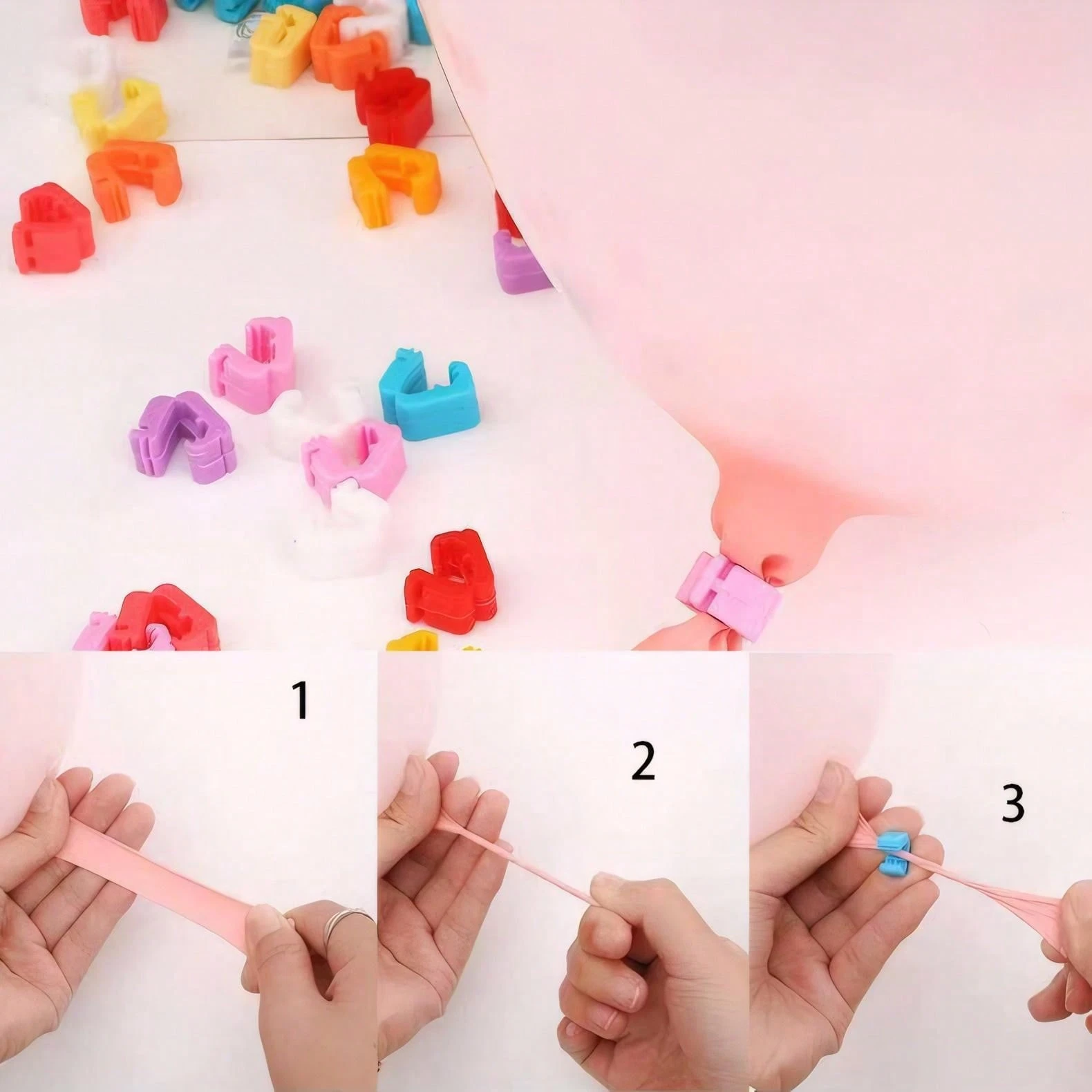 100pcs/Pack Balloon Clips, For Balloon Sealing & Decoration, Suitable ...