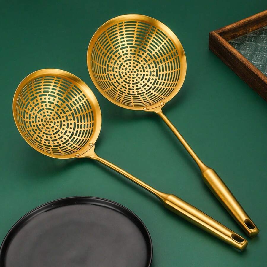 Stainless Steel Perforated Skimmer Ladle Strainer For Dumplings ...