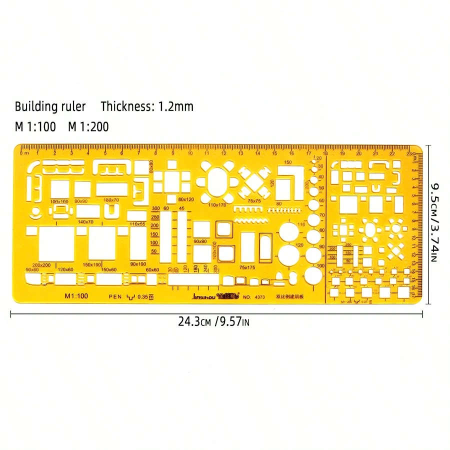 Modelo de Escala Gráfica, Régua de Construção em Resina, para Design de ...