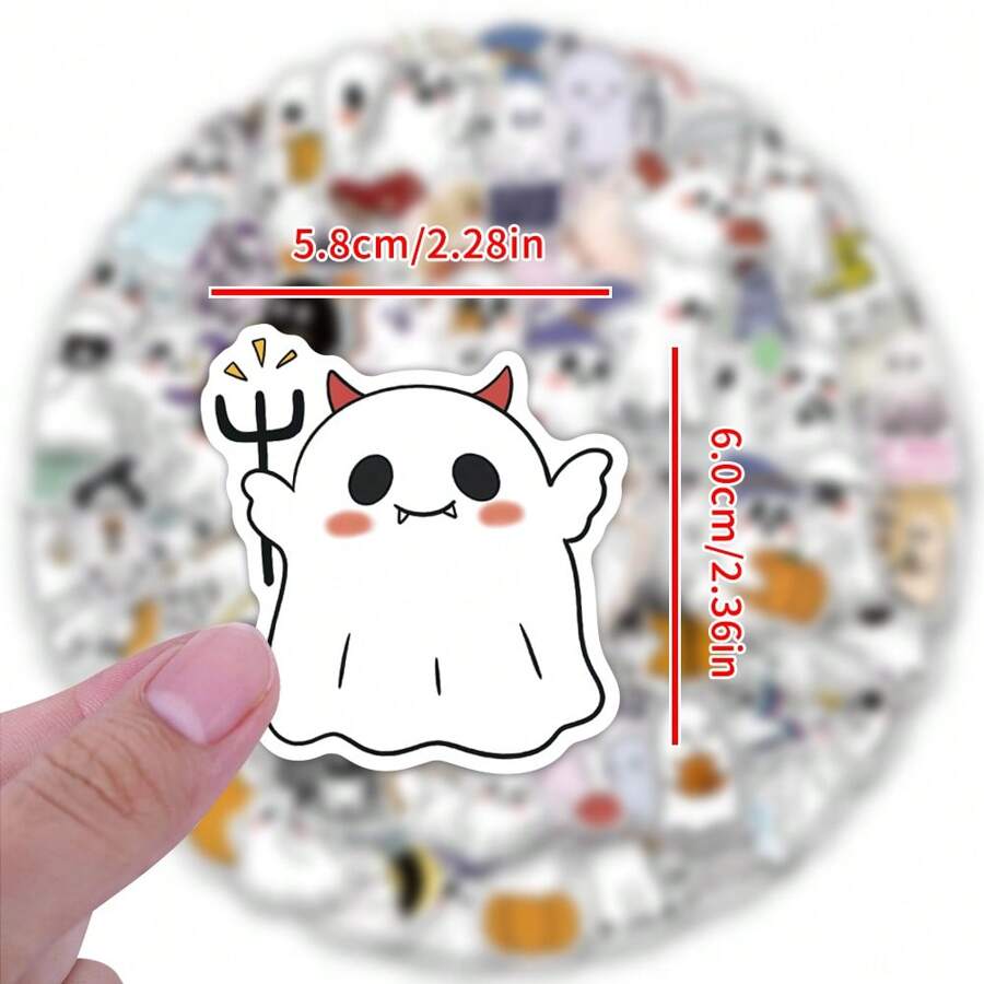 110PCS Ghost Stickers Vinyl Aesthetics Stickers For Scrapbooking, Diary ...
