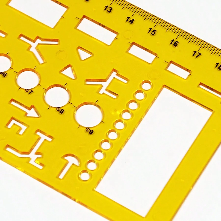 Graphic Ruler Template, Round Ellipse Ruler, Resin, Flat Design ...