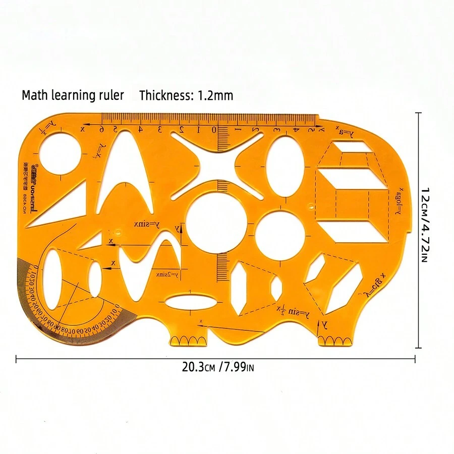 Graphic Ruler Template, Round Ellipse Ruler, Resin, Flat Design ...