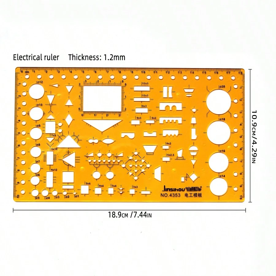 Graphic Ruler Template, Round Ellipse Ruler, Resin, Flat Design ...