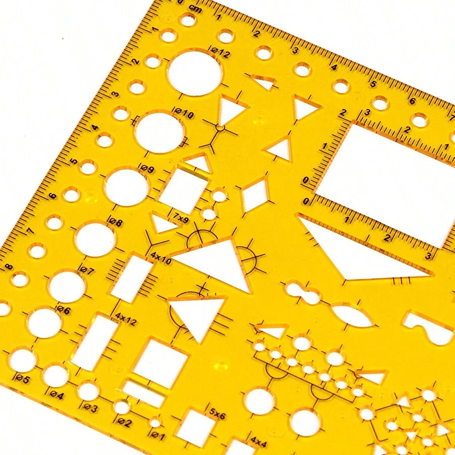 Modelo de Régua Gráfica, Régua Elíptica Redonda, Resina, Design Plano ...