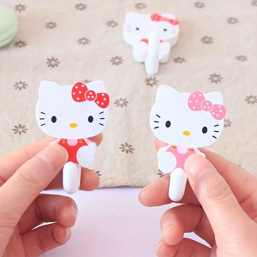 Sanrio Ganchos Adhesivos De Pared De Hello Kitty Juego De 2 Montura