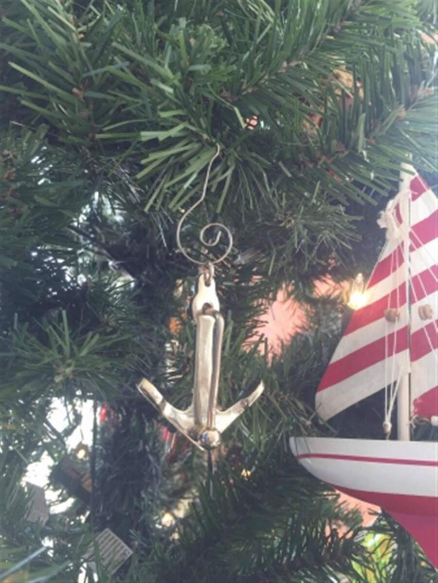 Handcrafted Model Ships K-306-X 6 In. Chrome Admiralty Anchor Christmas ...
