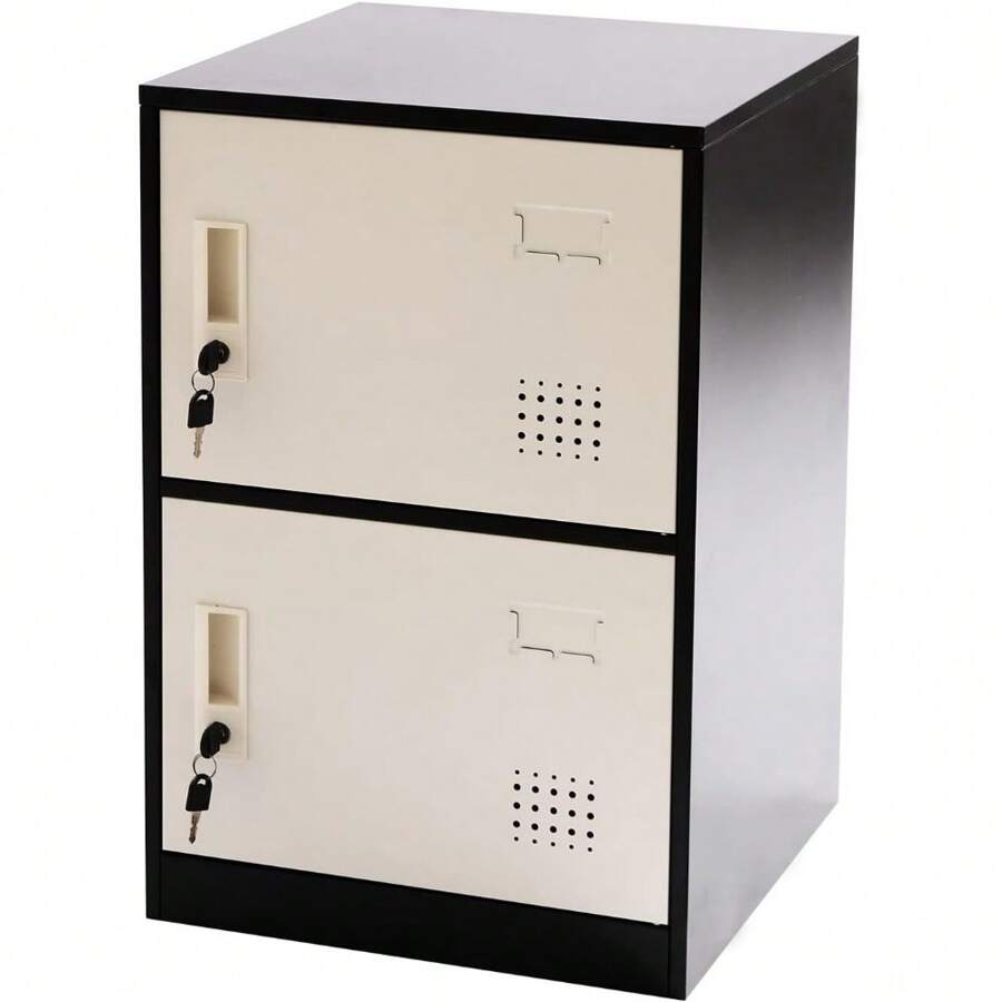 DYRABREST Metal Office Storage Locker 2 Door Industrial Style Home ...