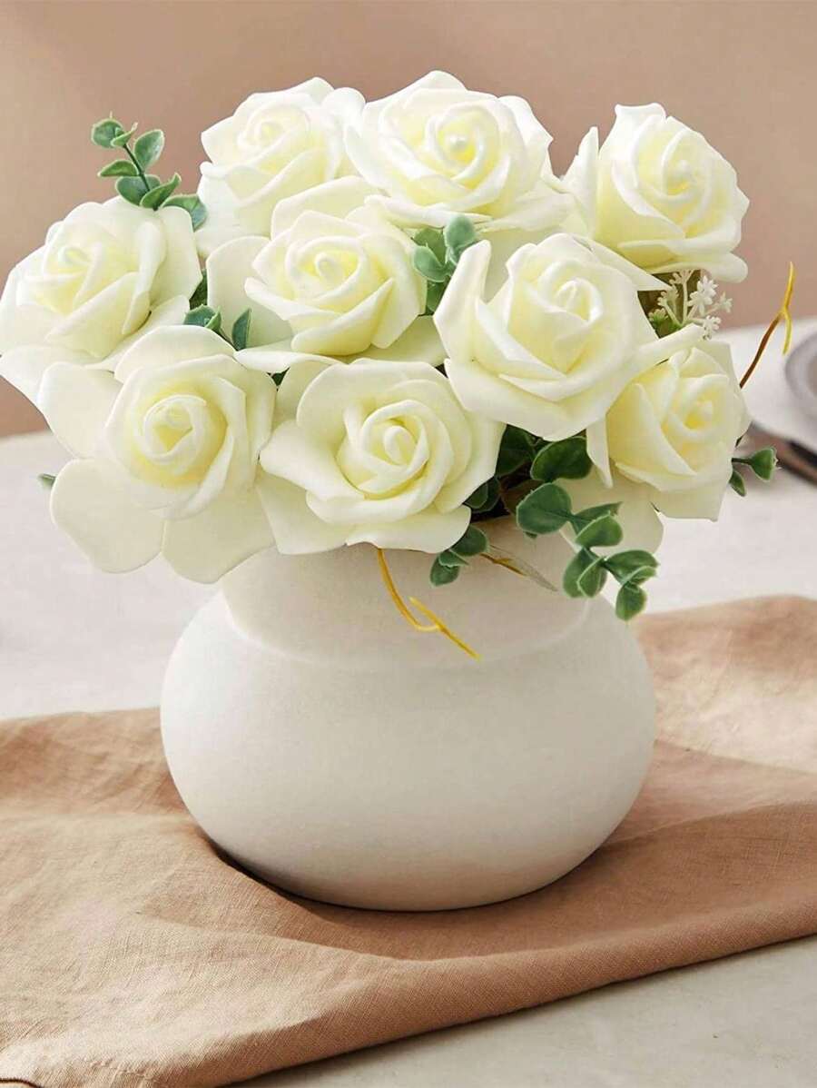 20pcs Artificial Rose Head, Beautiful Fake Flowers, Foam Fake Roses Are ...