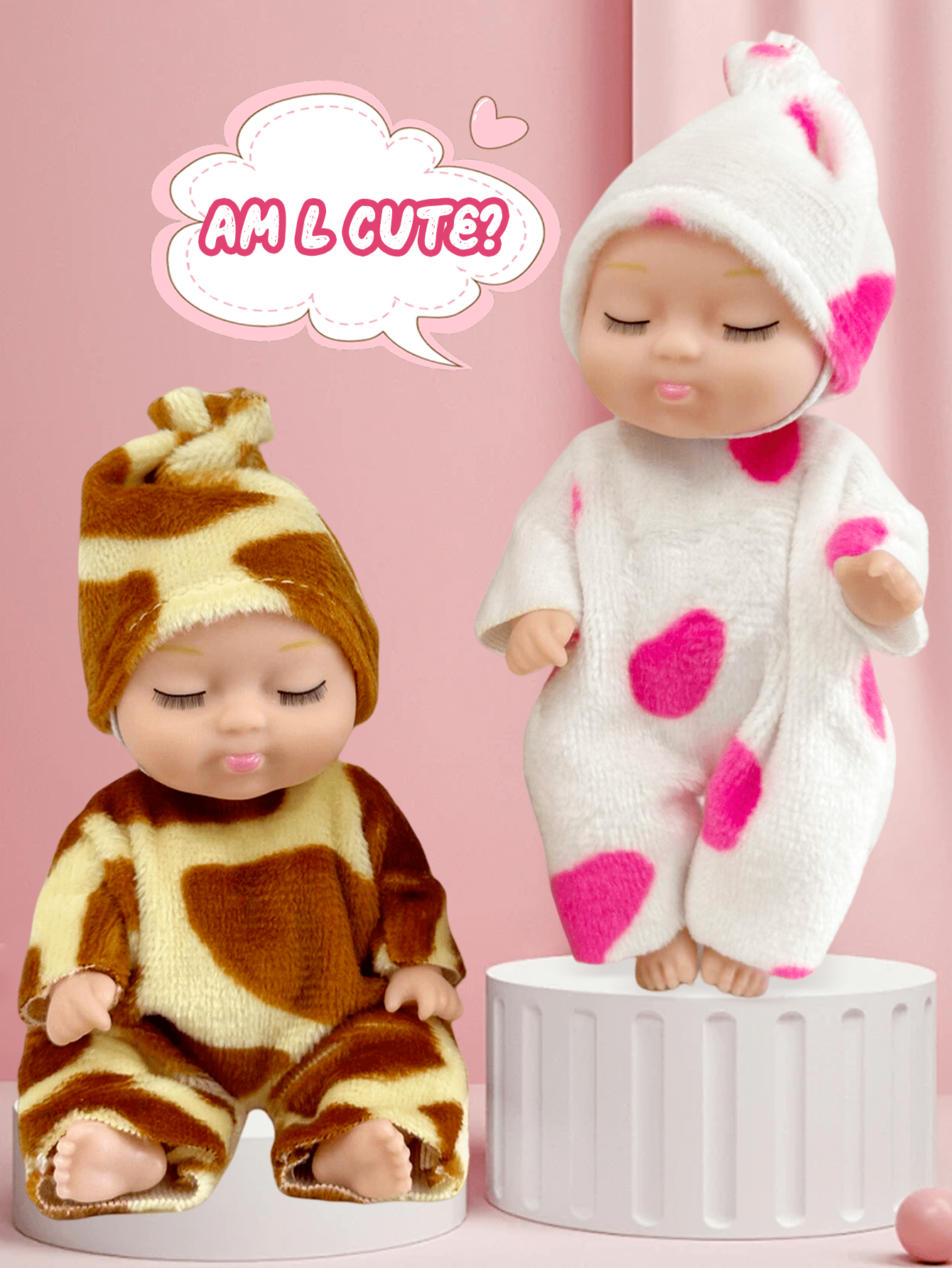 1pc Children's Sleep Doll Toy, Miniature Realistic Appearance Baby ...