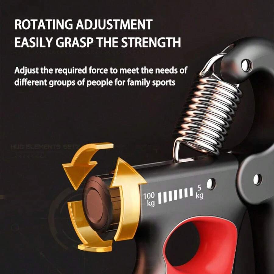 5-100kg Grip Strength Gym Wrist Expander Hand Strengthener Adjustable ...