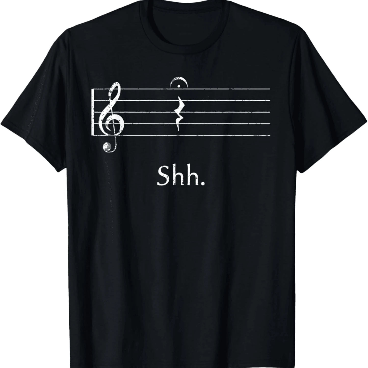 Funny Music Shh Quarter Rest And Fermata T-Shirt | SHEIN USA
