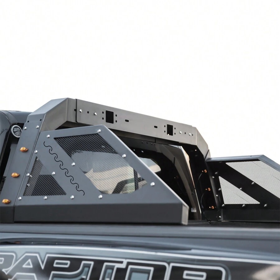 Truck Roll Bar Chase Rack Adjustable With 6 Amber Auxiliary Side Marker ...