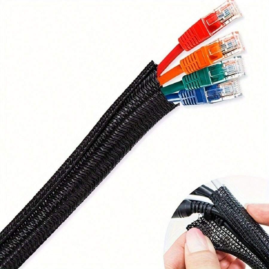1m - 6mm Inch Cord Protector Wire Loom Tubing Cable Sleeve Split ...