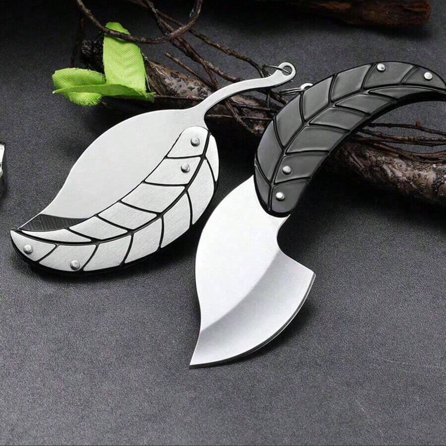 Un coltello da frutta creativo, un piccolo coltello a forma di foglia ...