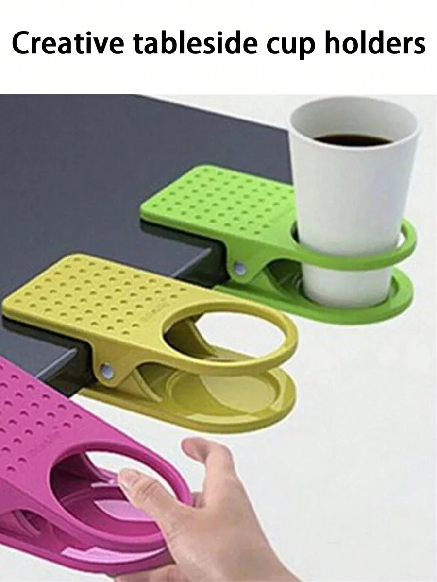 A Non-Punching Plastic Creative Large Table Edge Water Cup Clip ...
