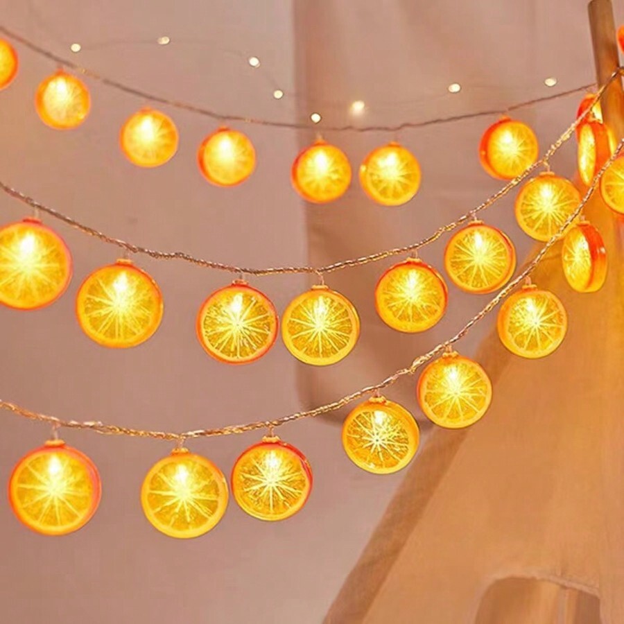 LED Lemon Slice & Orange String Lights, Indoor Decor Lights For Bar ...