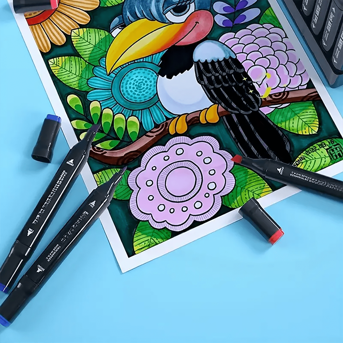 204/262pcs Double-Ended Art Marker Pen Set, Professional Drawing Sketch ...