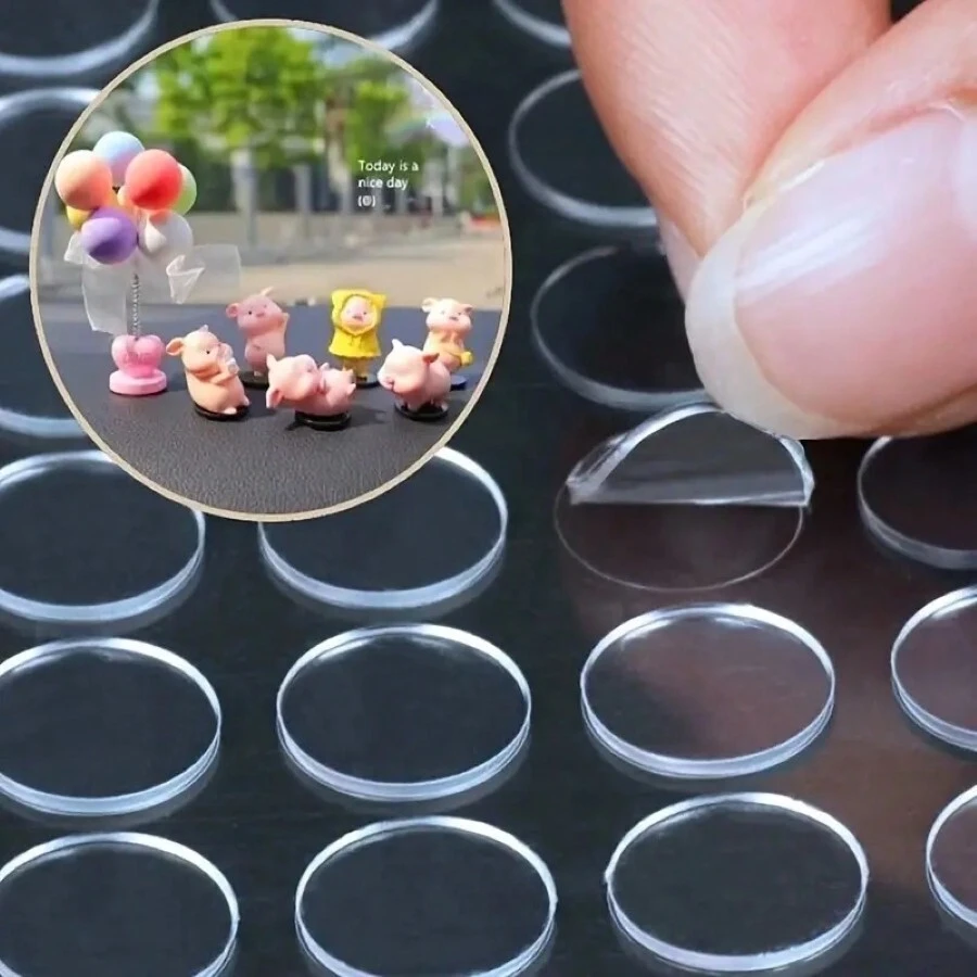 20pcs Clear Round Double-Sided Adhesive, High Viscosity And Stain-Free ...