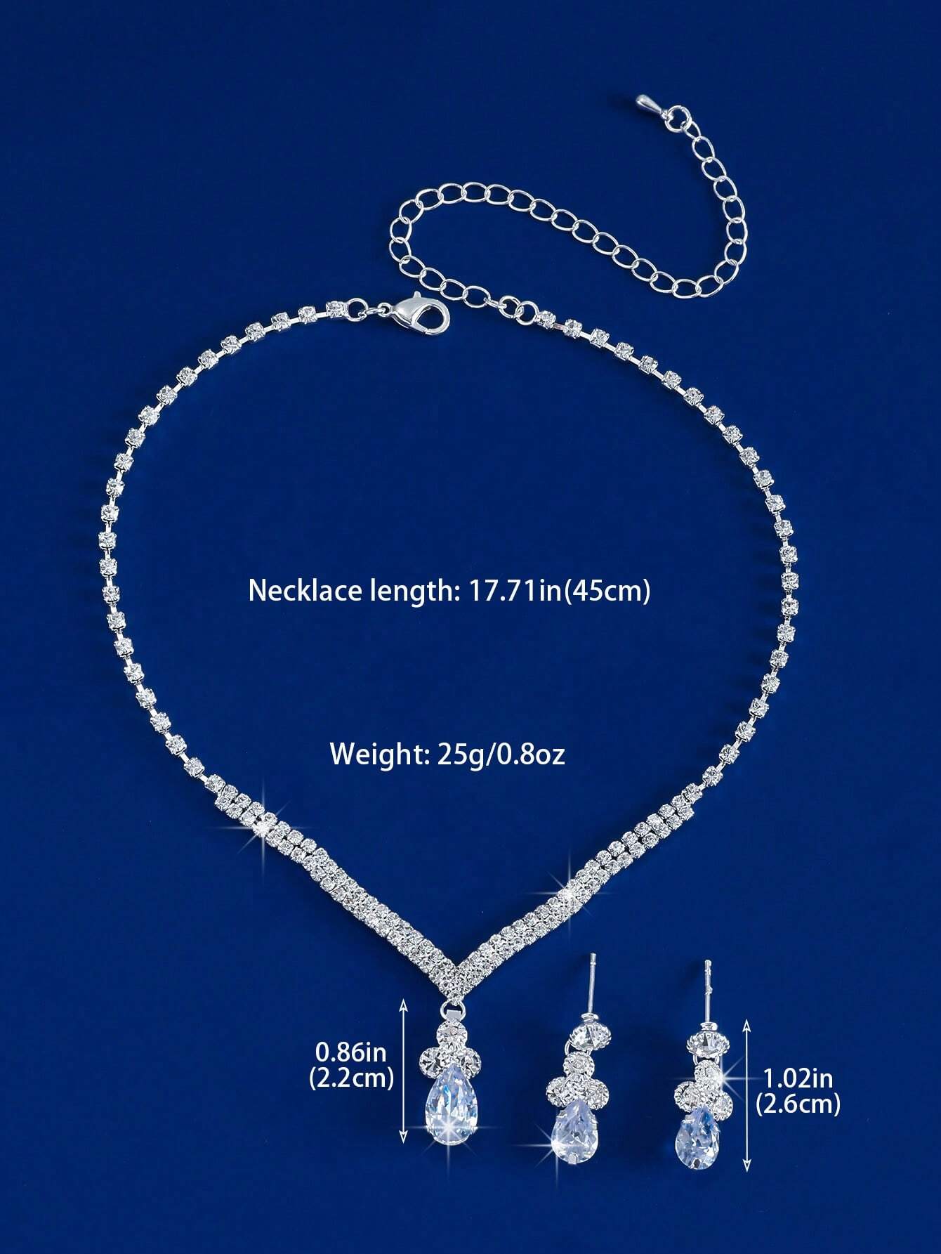 1 Set Of Deep V-Neck Sparkling And Gorgeous Party Dinner Style Diamond ...
