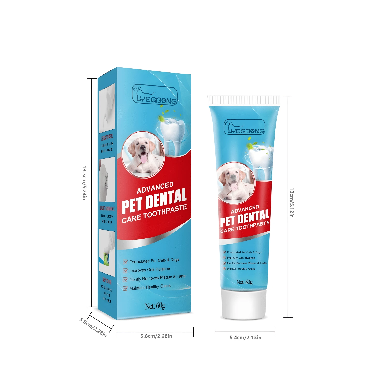 Pet Cat Dog Toothbrush And Toothpaste Set, Soft Silicone Toothbrushes ...
