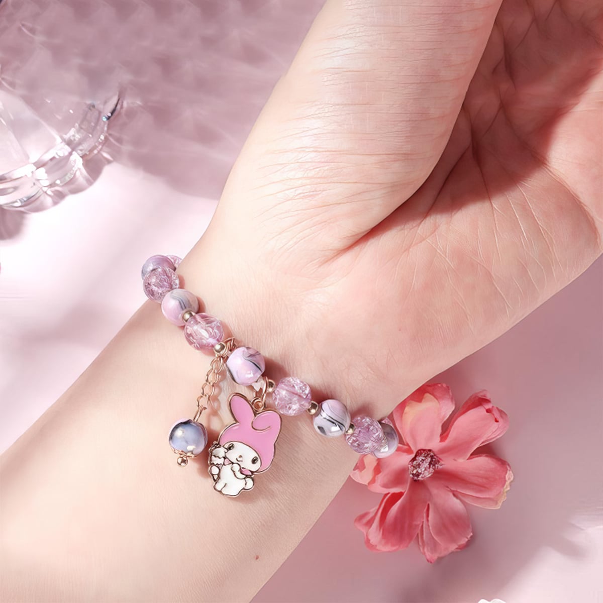 Sanrio Authorization: Cute Sanrio Bracelet, Charm Bracelet: Hello Kitty, Pom Pom, Purin, Kuromi ...