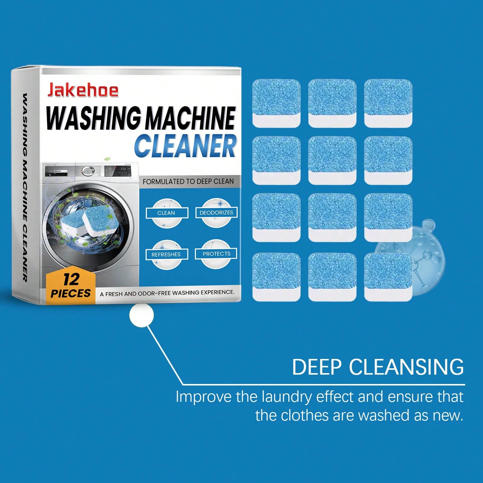Jakehoe Washing Machine Descaling Cleaning Sheet Household Drum Washing ...