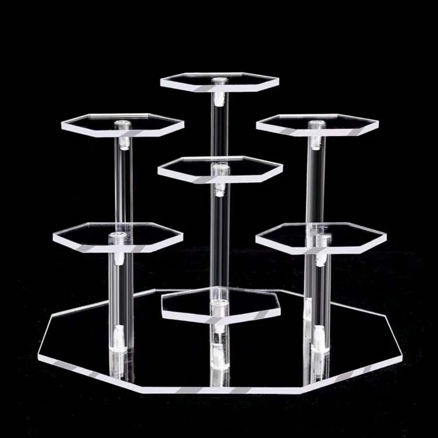 1pc 7-Tier Transparent Acrylic Display Stand, Mini Figurine Display ...