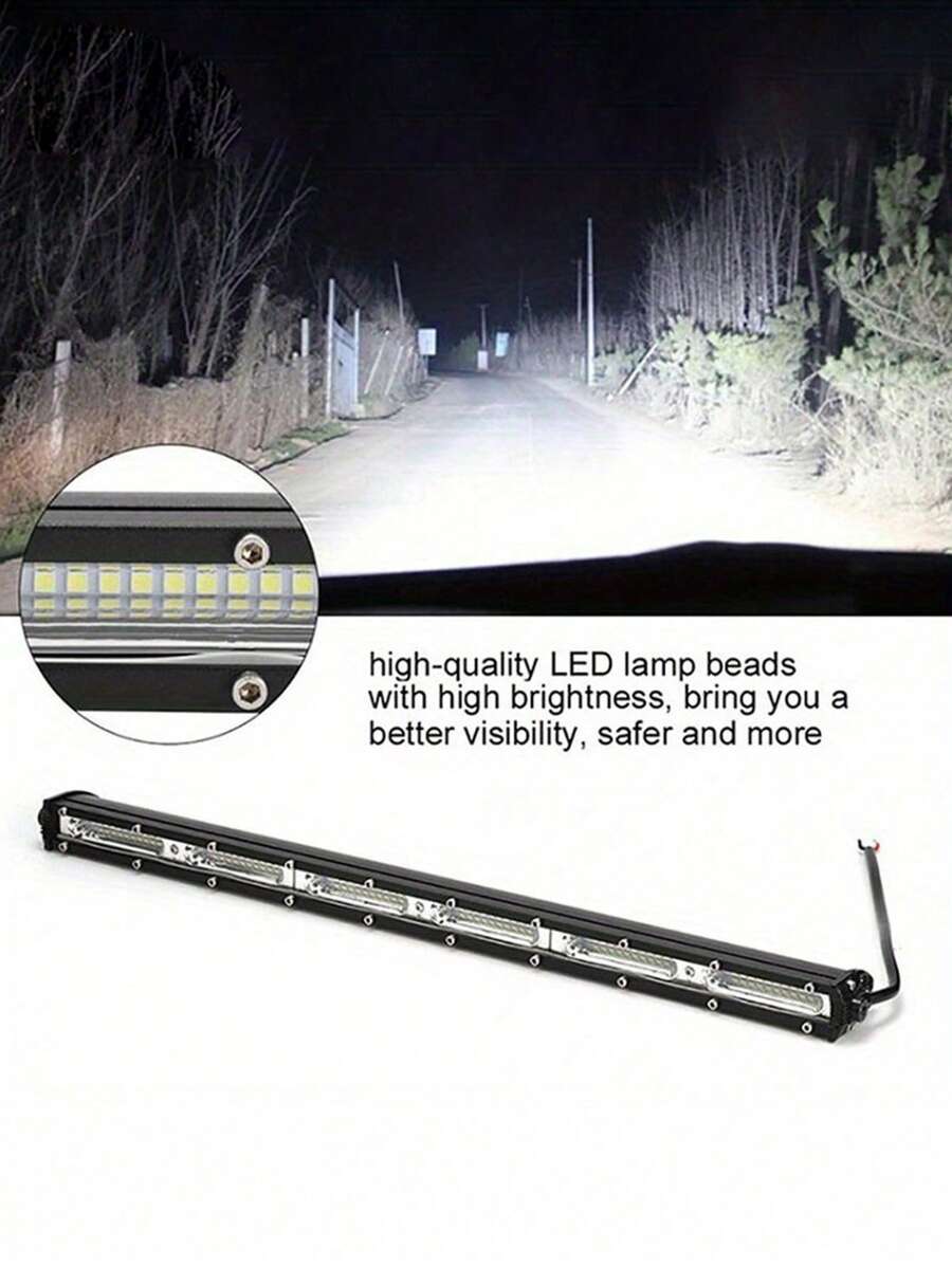 7IN/14IN/20IN Car LED Strip Work Light Ultra-Thin Single Row Grille ...