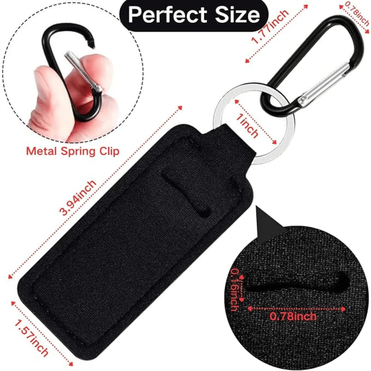 KUKEANVO 3 PCS Chopsticks Holder Keychain For Lipstick Lip Balm ...