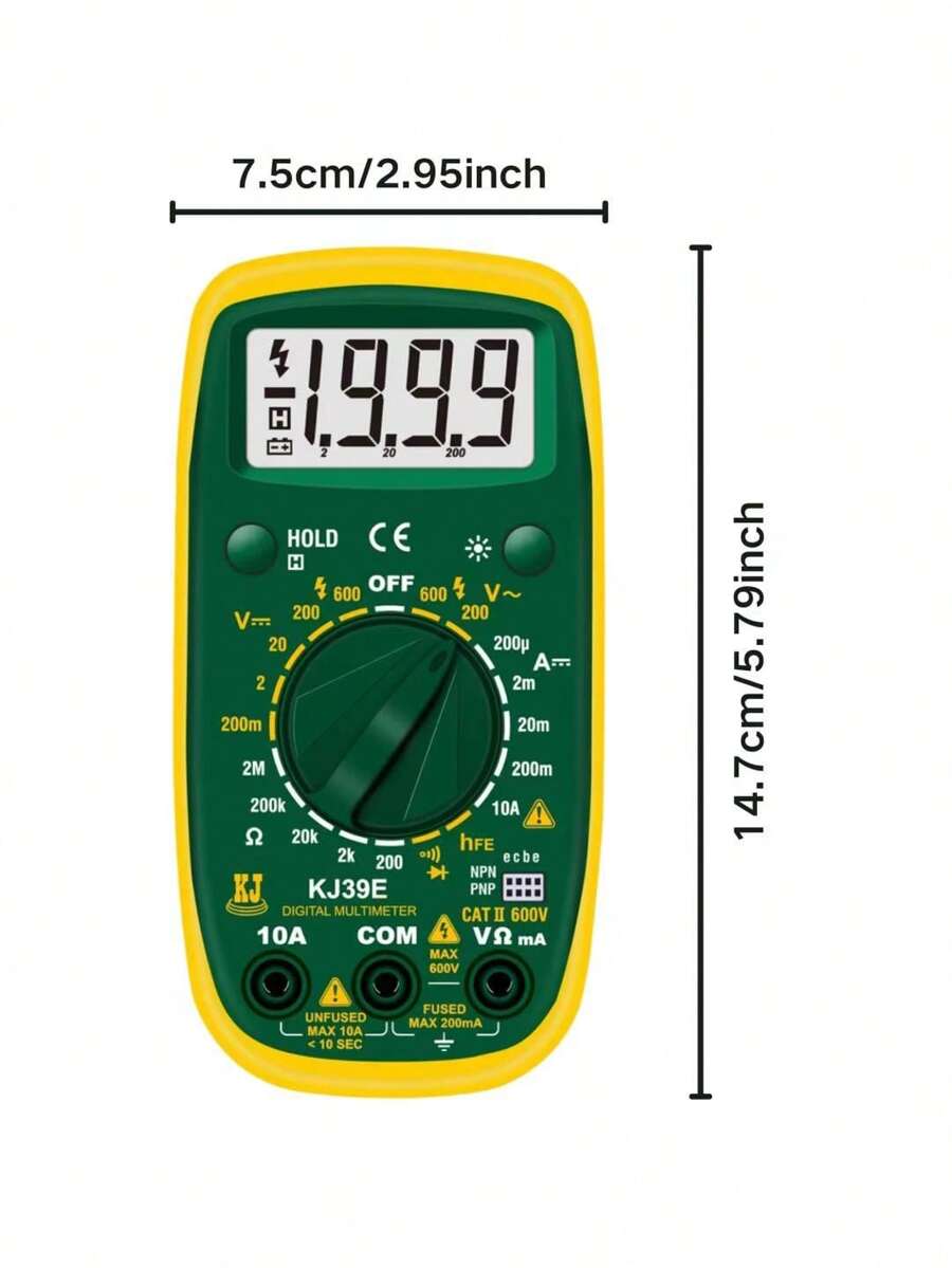 KJ39E Digital Multimeter, Magnet-Attached Universal Meter For Current ...