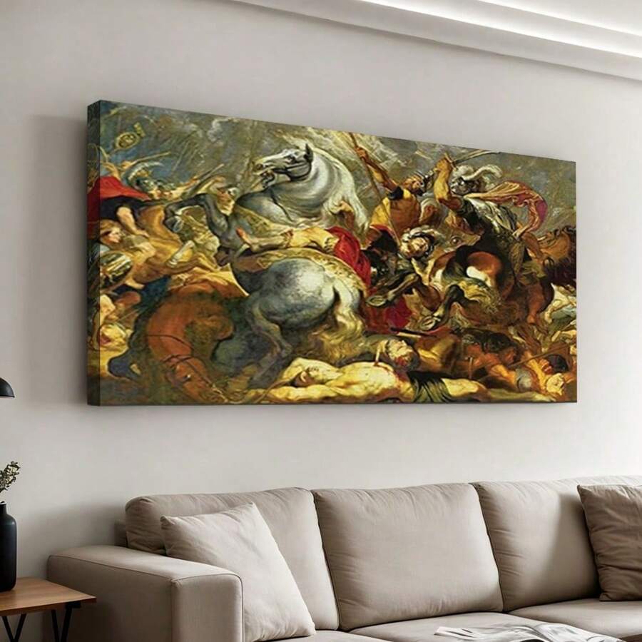 Oil Painting Of Victory And Death Of The Consul Decius Mus At The ...