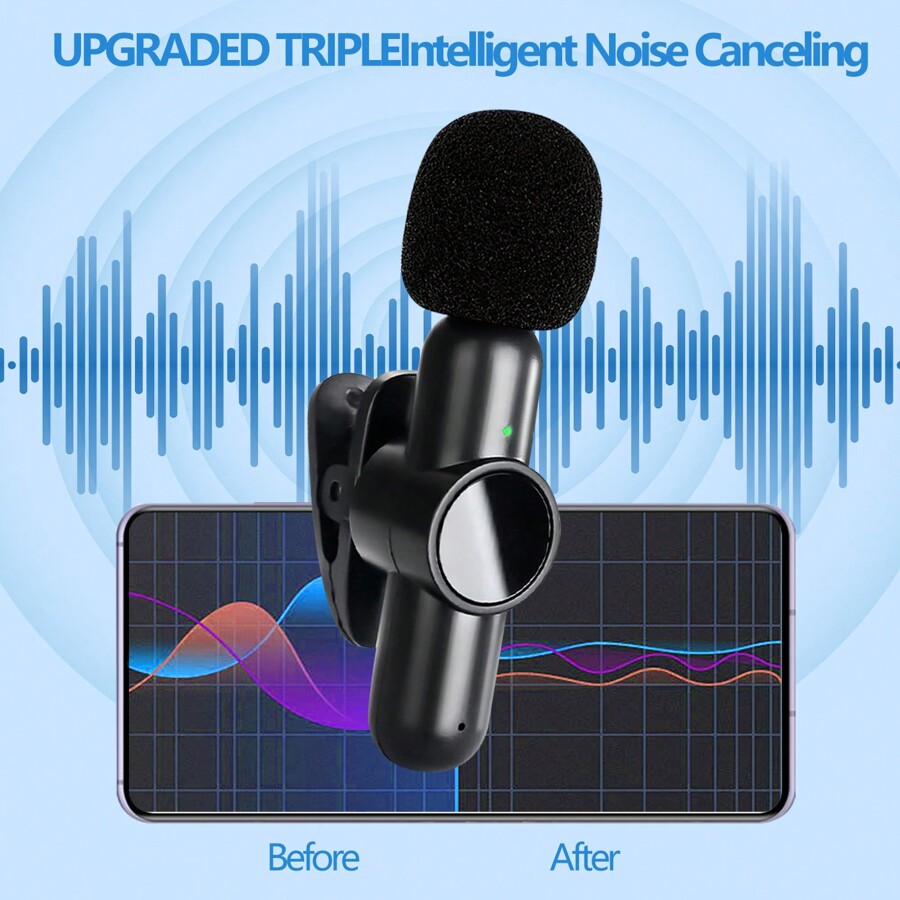 Wireless Lavalier Microphones Compatible With Iphone, IPad, Android ...