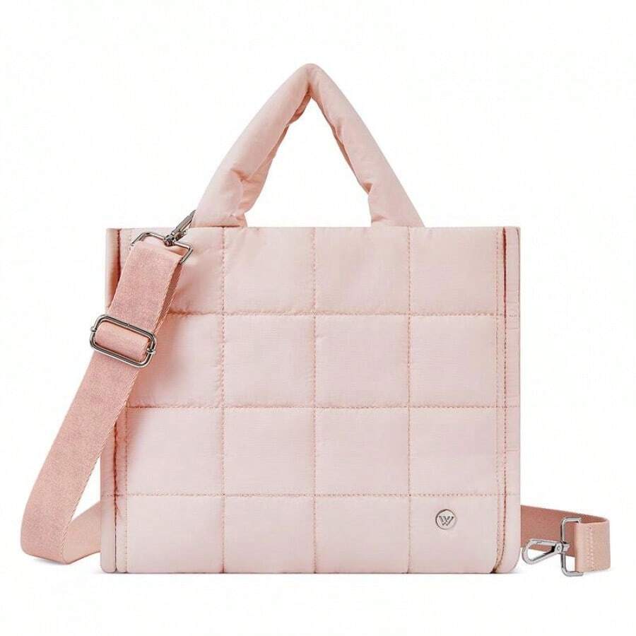 [Medium Version] WESTBRONCO Medium Puffer Tote Bag Quilted Crossbody ...