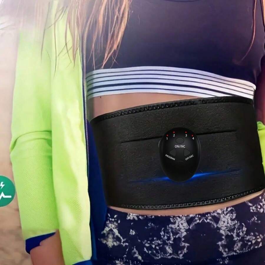 Battery EMS Muscle Stimulator, Abdominal Belt, Electric Intelligent ABS ...