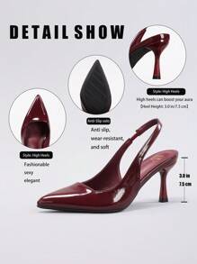 Fall/Winter 2025 Women's Classic Minimalist High Heels, PU Patent ...