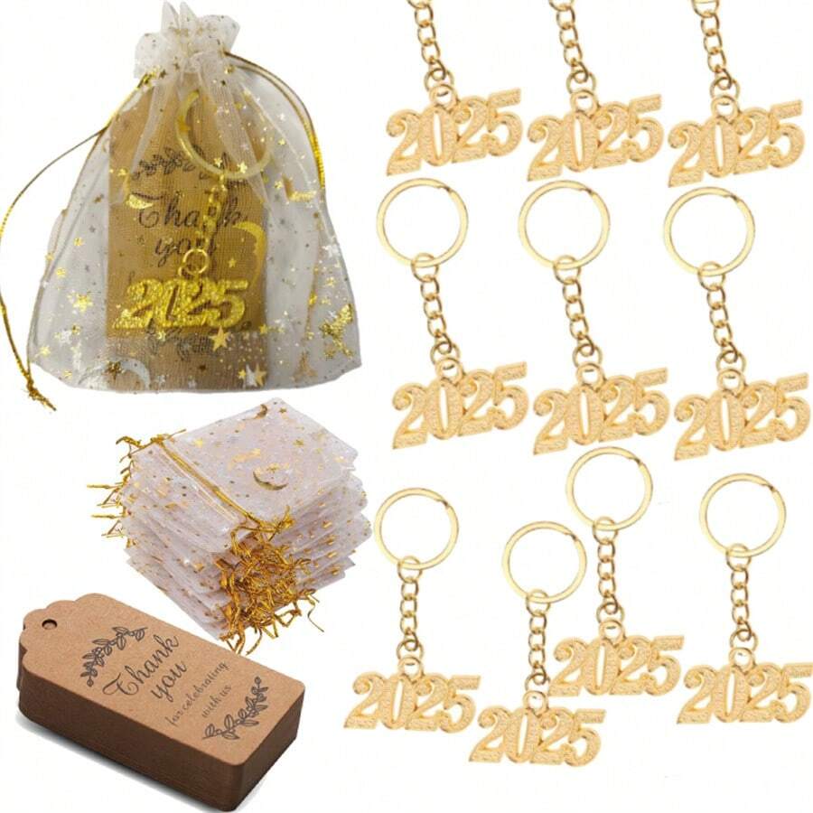 2025 Happy New Year Keychains, Year Charm Pendants For New Year's Eve ...