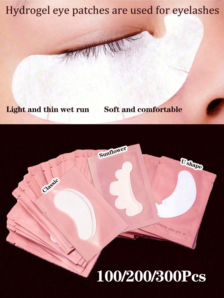 50 Pairs Set Eyelash Extension 100 Pcs U Shape Classic Shape Sunflower ...