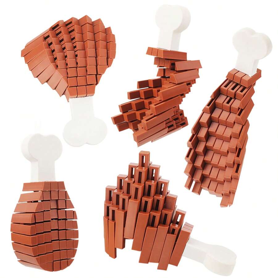 3D Printed Chicken Leg Stacking Puzzle Toy, Infinite Combinations ...