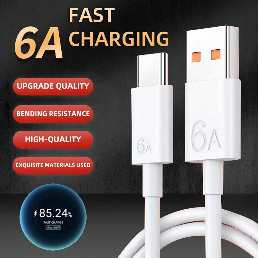 Type-C Cable, 6A Super Fast Charging, 5A Super Fast Charging Compatible ...